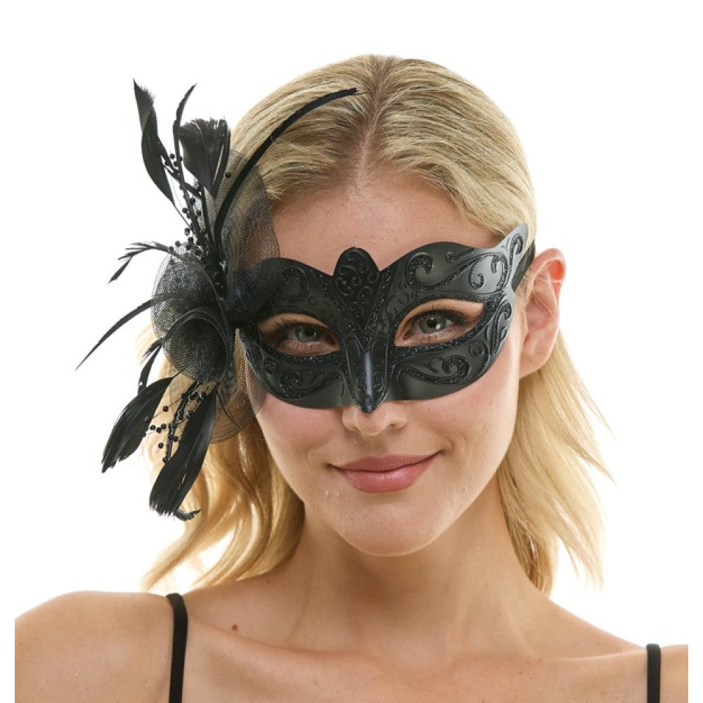 Black Fascinator Mask – Caufield's Novelty